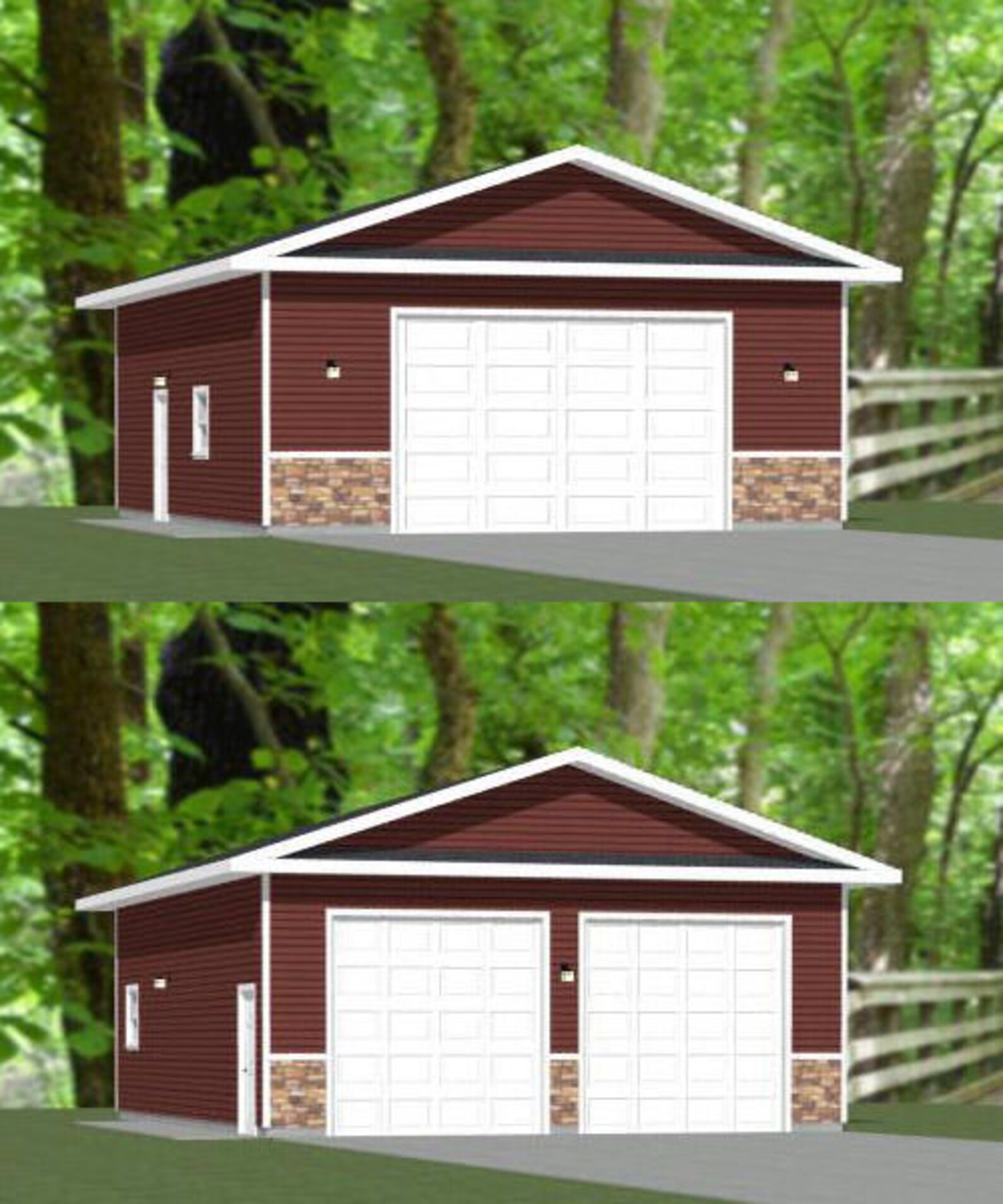 28x36 2-car Garage -- 1,008 Sq Ft -- PDF Floor Plan -- Instant Download ...