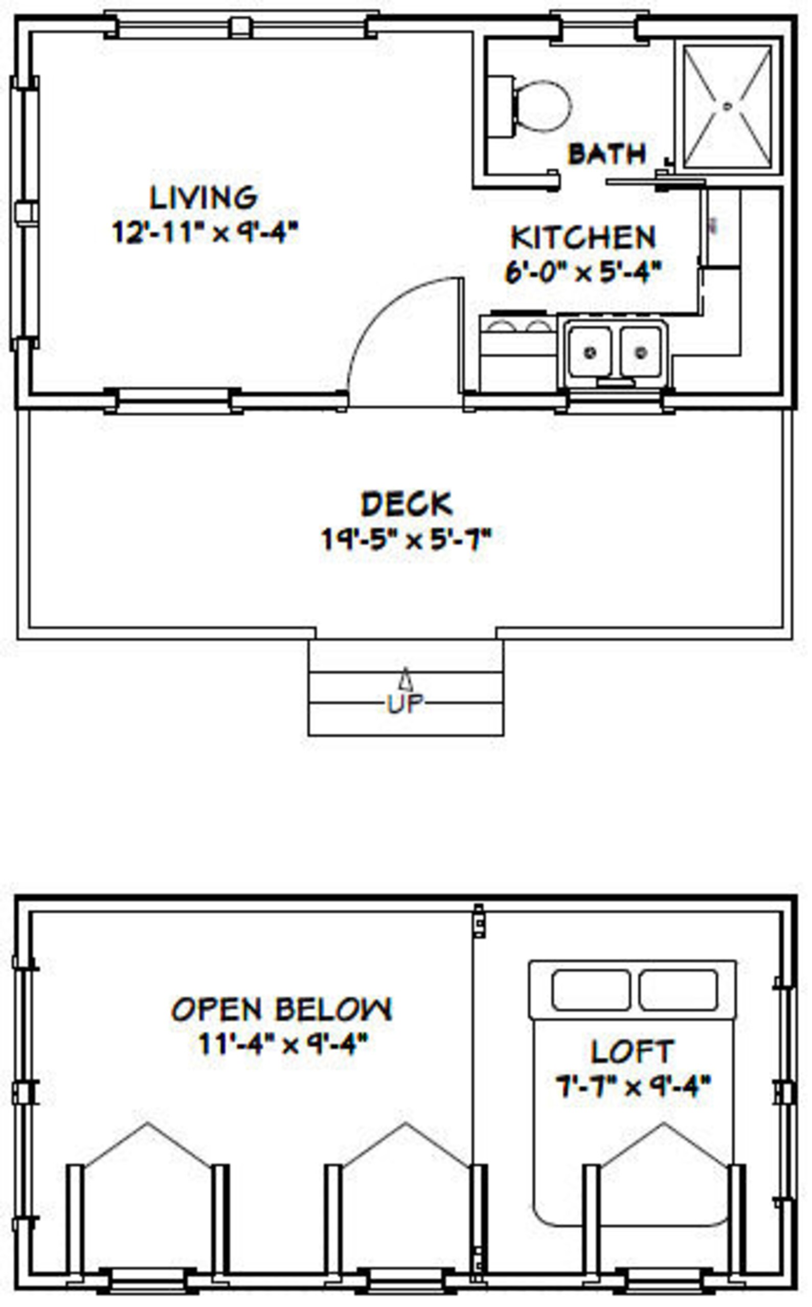 20x10 Tiny House 1-bedroom 1-bath 281 Sq Ft PDF Floor - Etsy
