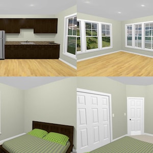 18x30 House -- 1-bedroom 1-bath -- 540 Sq Ft -- PDF Floor Plan ...