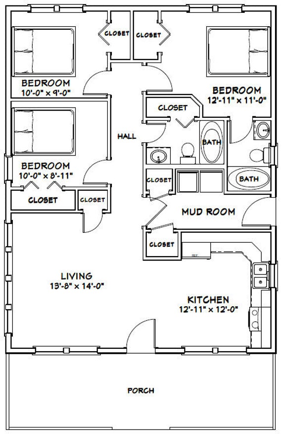 Drawing House Map 2 3 Bedroom