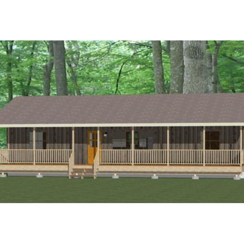 48x16 House 2-bedroom 2-bath 768 Sq Ft PDF Floor Plan - Etsy