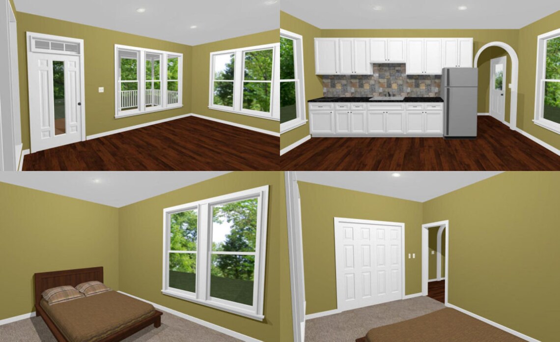 18x30 House -- 1-bedroom 1-bath -- 540 Sq Ft -- PDF Floor Plan ...