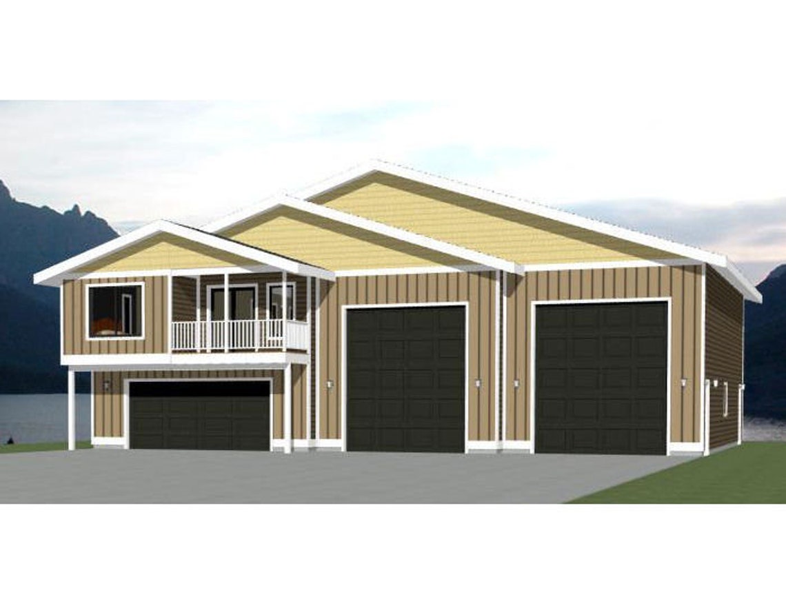 60x50 House 2-bedroom 2.5-bath 1694 Sq Ft PDF Floor - Etsy