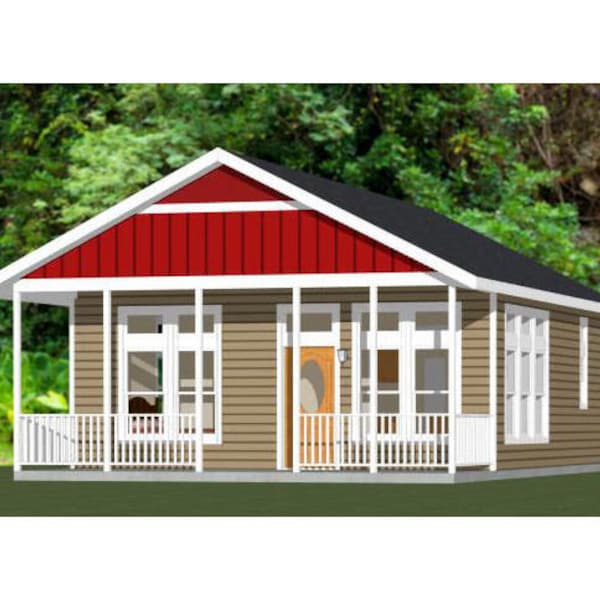 24x24 House Plan - Etsy