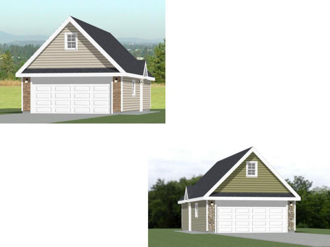 20x36 2-car Garages 1128 Sq Ft PDF Floor Plan - Etsy