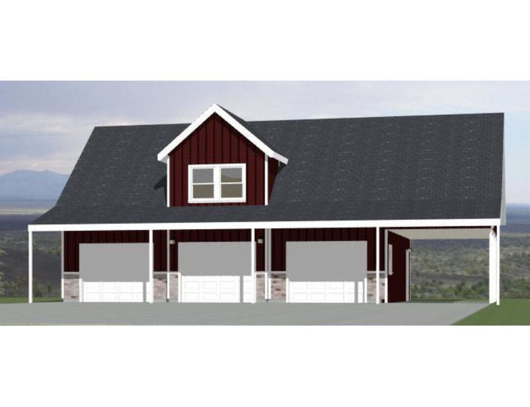 40x30 3-car Garage -- 2,065 Sq Ft -- PDF Floor Plan -- Instant Download ...