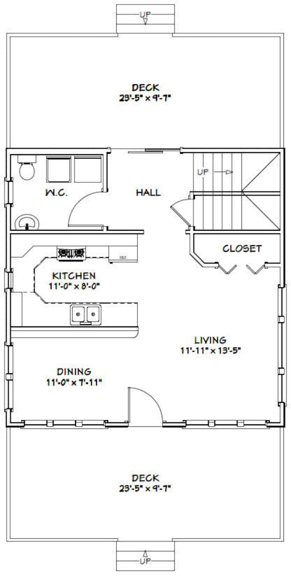 24x24 2 Bedroom House Plans For The Beach 1 Bedroom House Plan