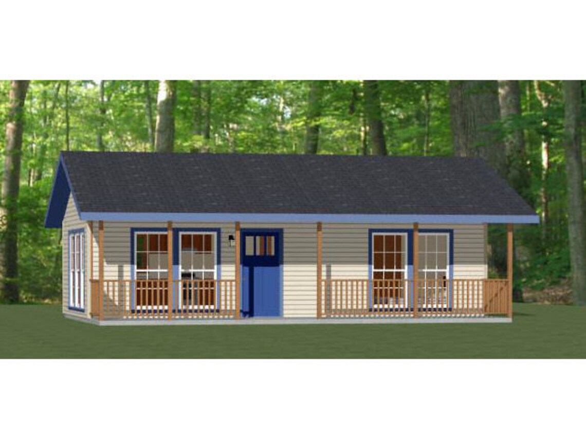 32x16 House -- 1-bedroom 1-bath -- 512 Sq Ft -- PDF Floor Plan ...