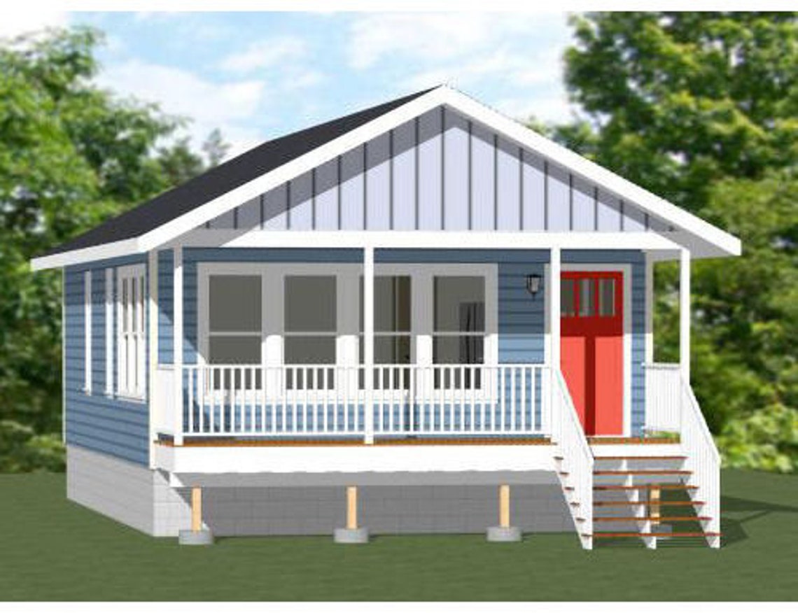20x32 Tiny House -- 1-bedroom 1-bath -- 640 Sq Ft -- PDF Floor Plan ...