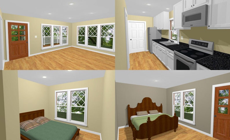 18x40 House -- 2-bedroom 1-bath -- 720 Sq Ft -- PDF Floor Plan ...