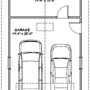 20x36 2-car Garages -- 720 Sq Ft -- 8ft Walls -- PDF Floor Plan ...
