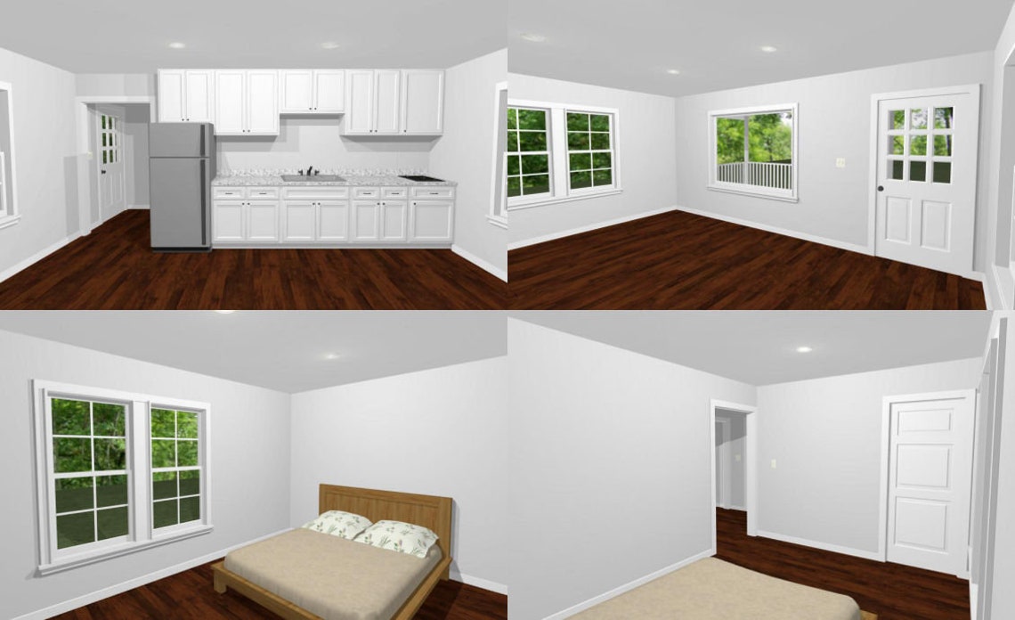 18x30 House -- 1-bedroom 1-bath -- 540 Sq Ft -- PDF Floor Plan ...