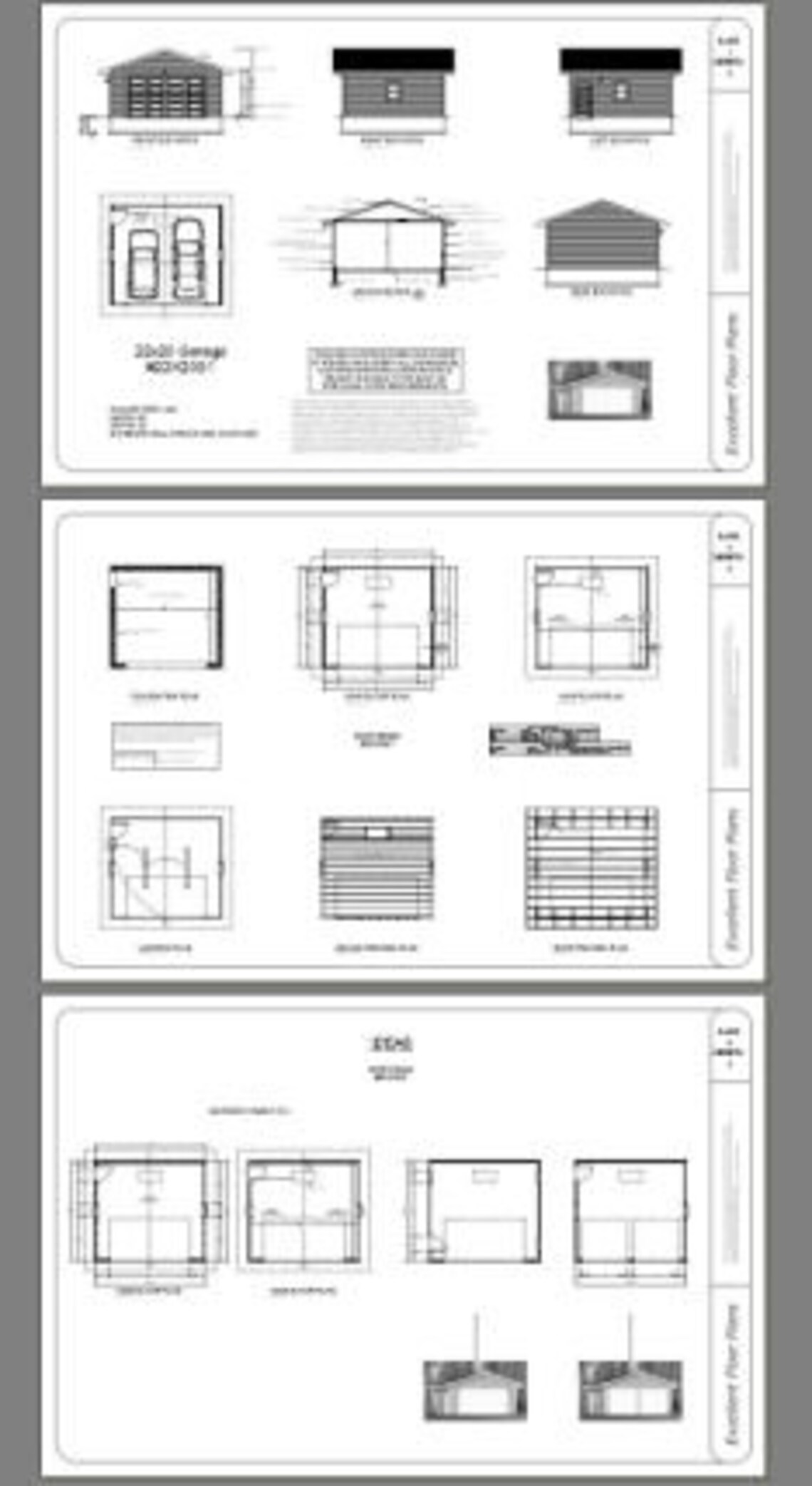 22x20 2-car Garage -- 440 Sq Ft -- PDF Floor Plan -- Instant Download ...