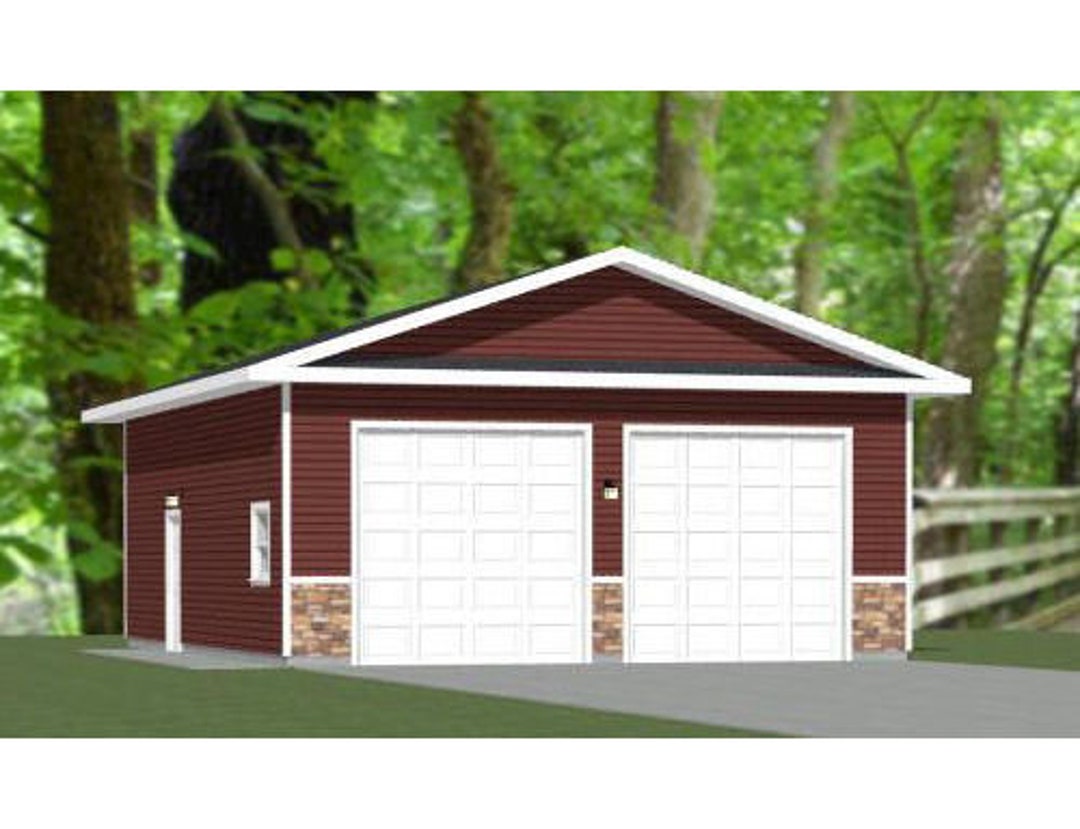 28x36 2-car Garage -- 1,008 Sq Ft -- PDF Floor Plan -- Instant Download ...