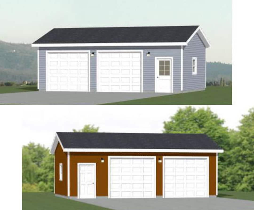 30x20 2-car Garages -- 600 Sq Ft -- 9ft Walls -- PDF Floor Plan ...
