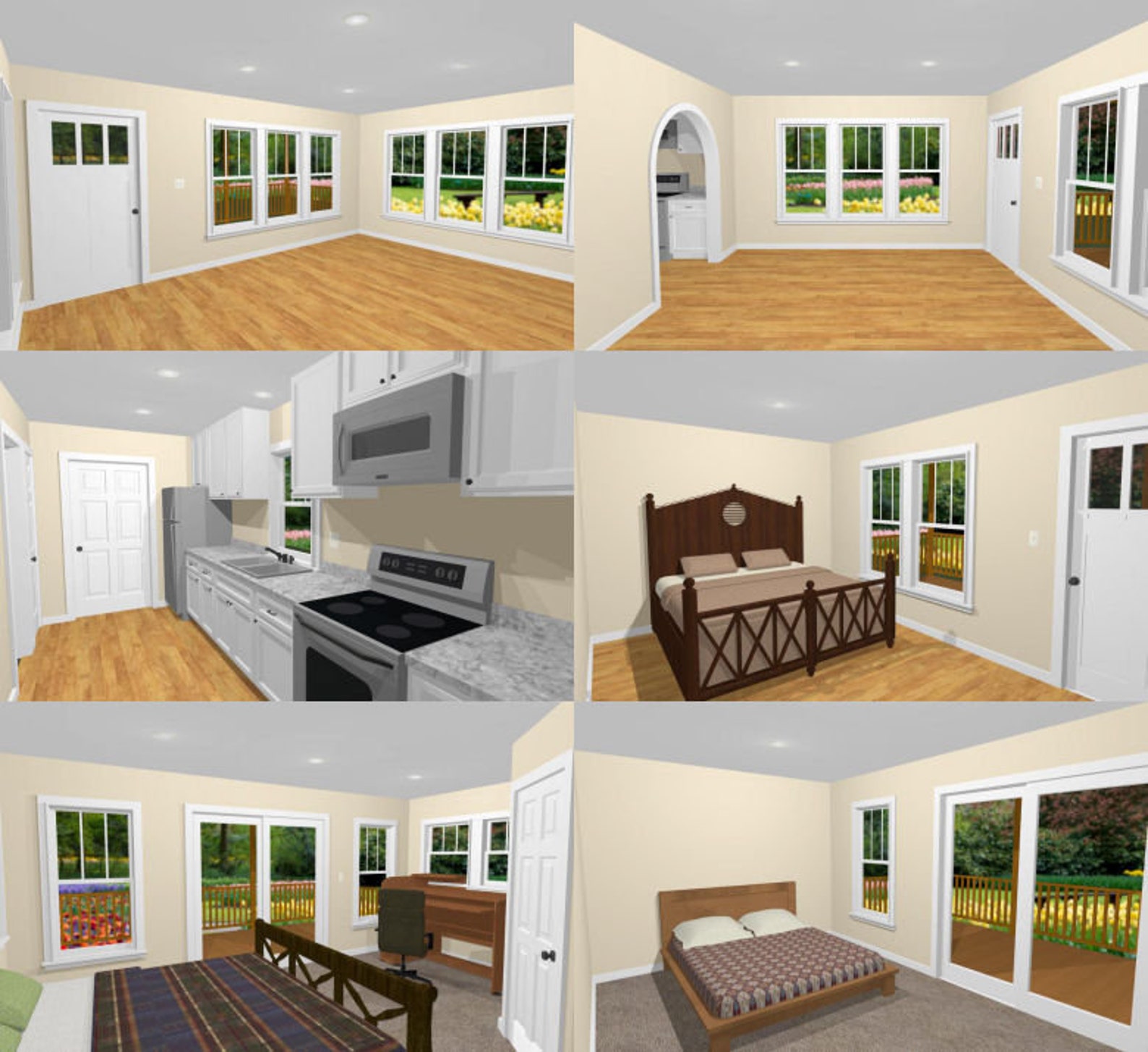 18x40 House -- 3-bedroom 2-bath -- 1,292 Sq Ft -- PDF Floor Plan ...