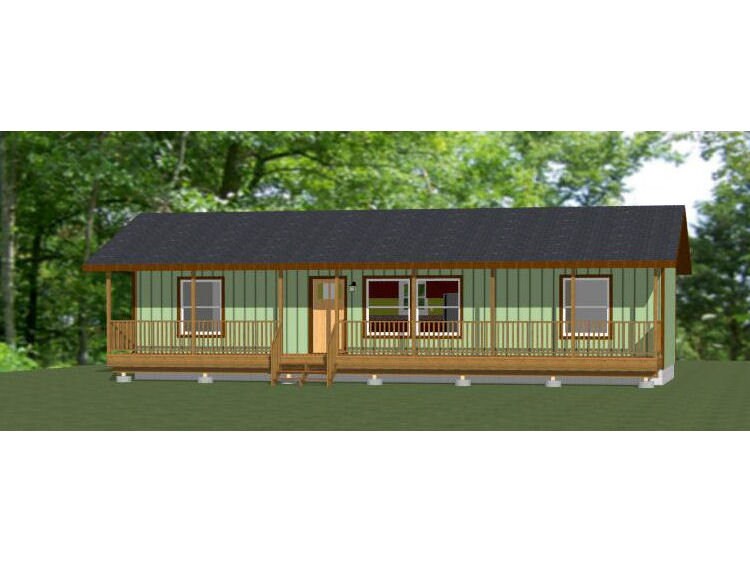 48x16 House -- 2-bedroom 2-bath -- 768 Sq Ft -- PDF Floor Plan ...
