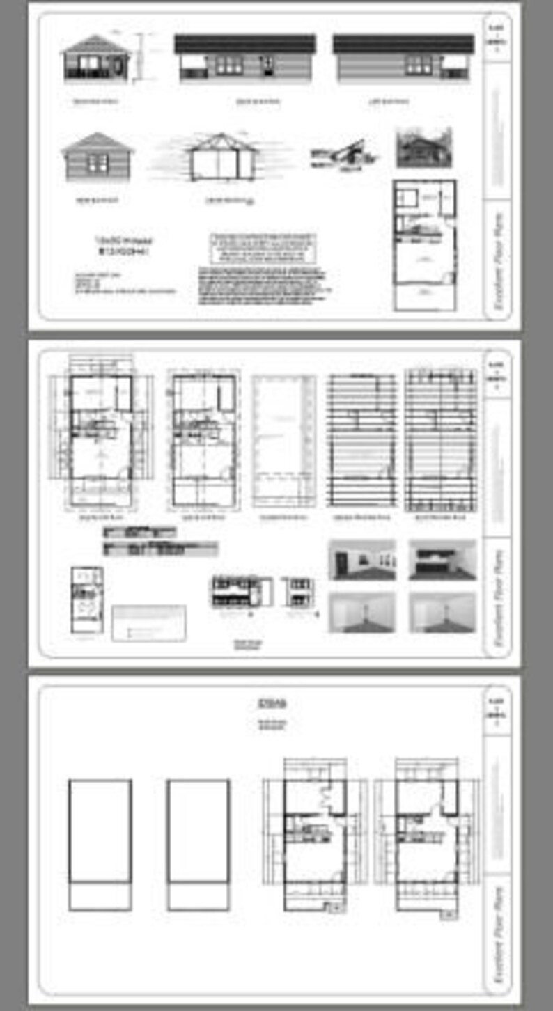 18x30 House -- 1-bedroom 1-bath -- 540 Sq Ft -- PDF Floor Plan ...