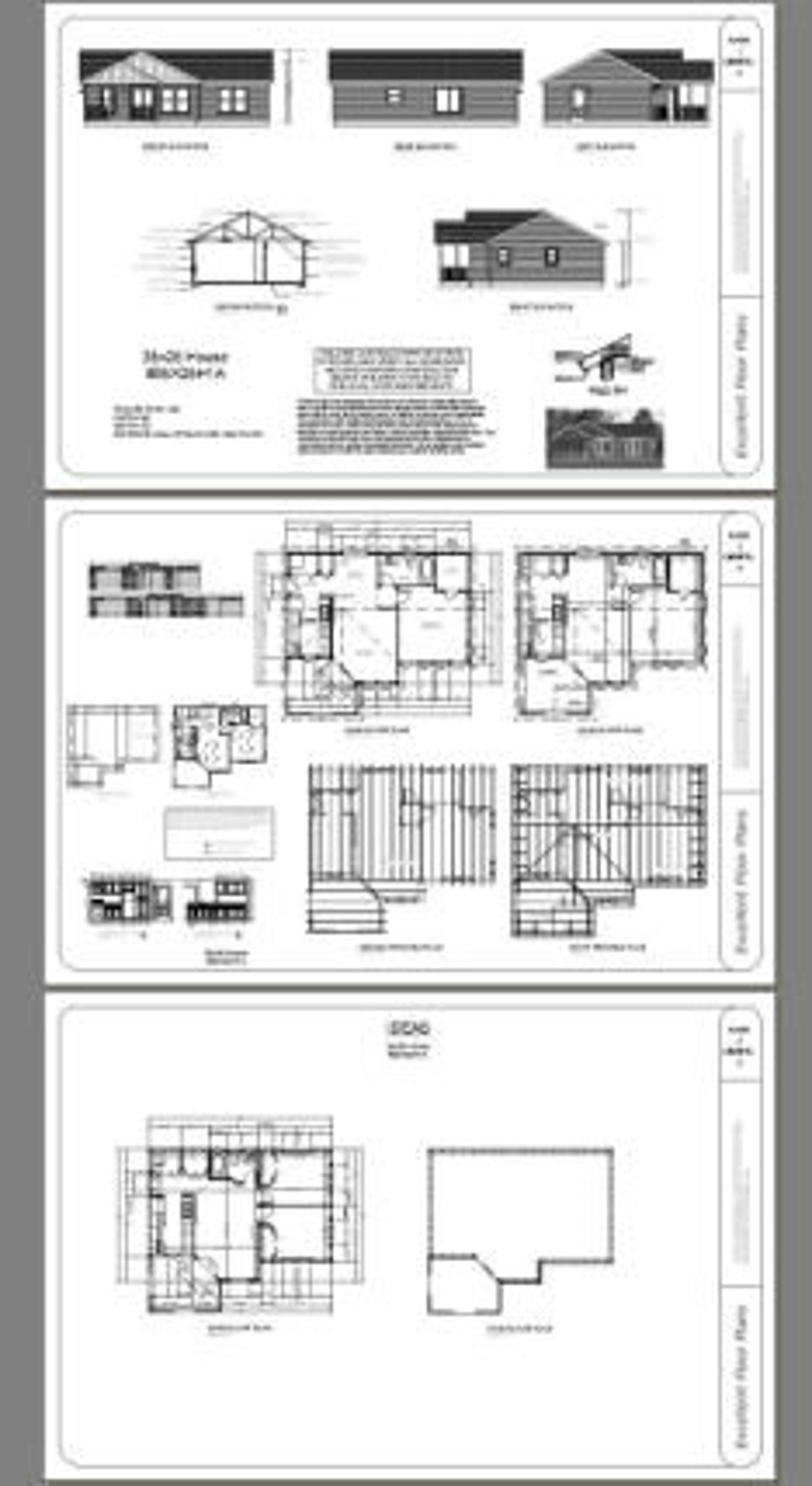 36x26 House 1-bedroom 1-bath 820 Sq Ft PDF Floor Plan Instant Download ...