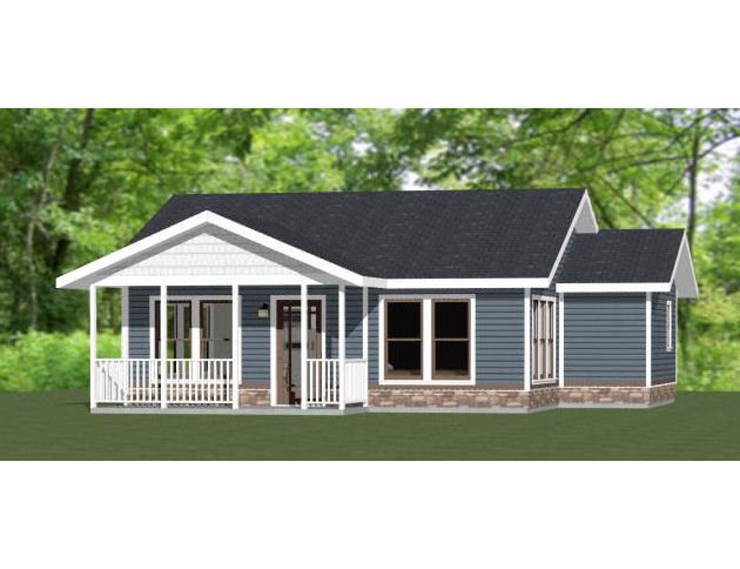 32x28 House -- 1-bedroom 1-bath -- 824 Sq Ft -- PDF Floor Plan ...