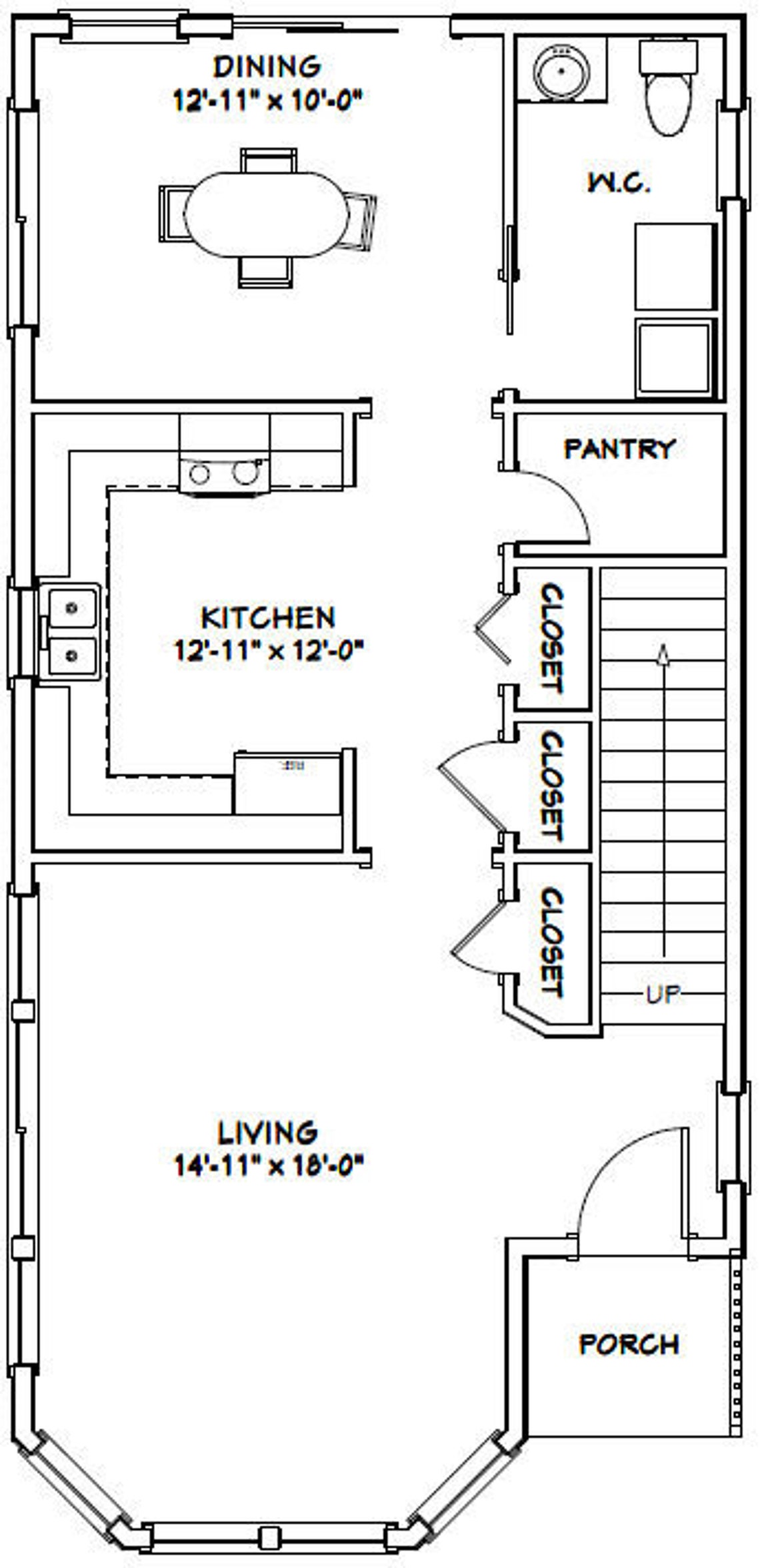 20x42 House 2 Bedroom 1.5 Bath 1460 Sq Ft PDF Floor - Etsy