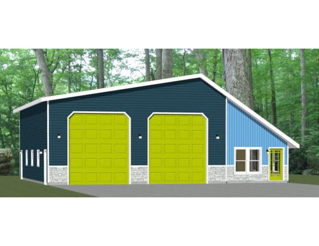 50x48 2 RV Garage -- 1 Br 1 Ba -- PDF Floor Plan -- 2,374 Sq Ft ...