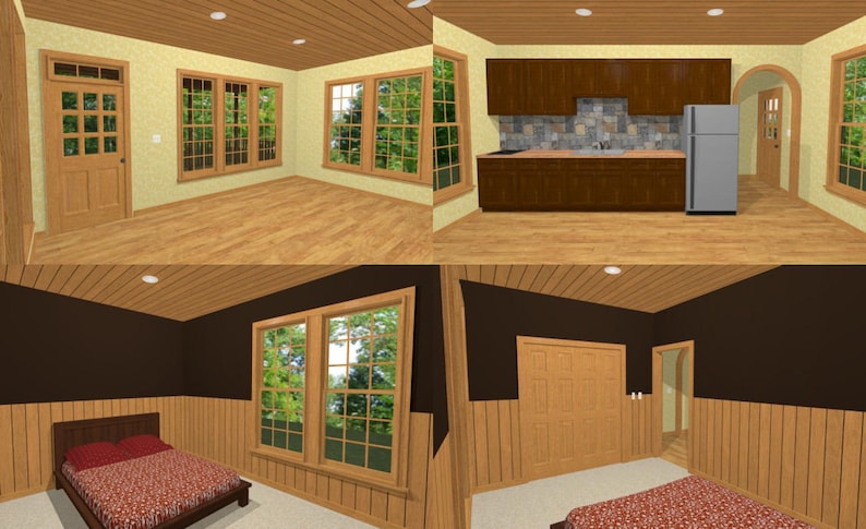 18x30 House -- 1-bedroom 1-bath -- 540 Sq Ft -- PDF Floor Plan ...
