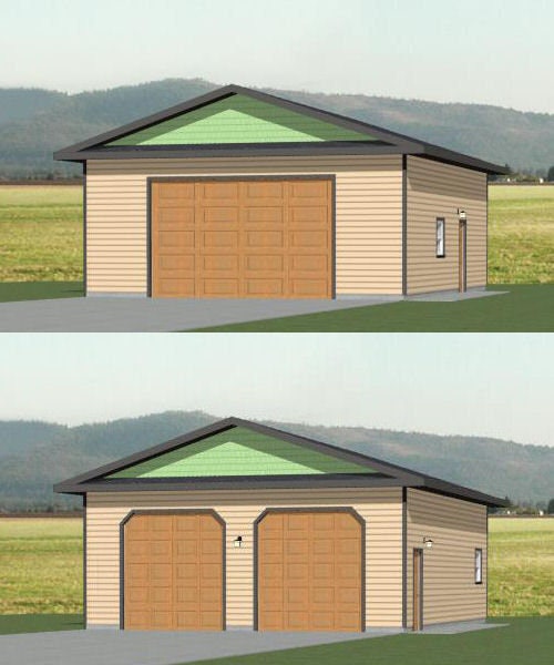 28x36 2-car Garage -- 1,008 Sq Ft -- PDF Floor Plan -- Instant Download ...