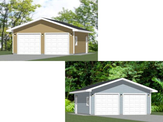 24x28 2-car Garages 672 Sq Ft 9ft Walls PDF Floor | Etsy