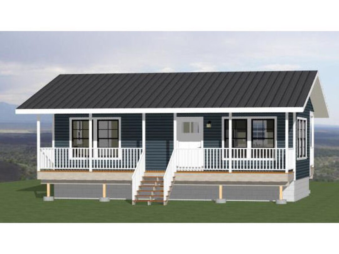 32x16 House -- 1-bedroom 1-bath -- 512 Sq Ft -- PDF Floor Plan ...