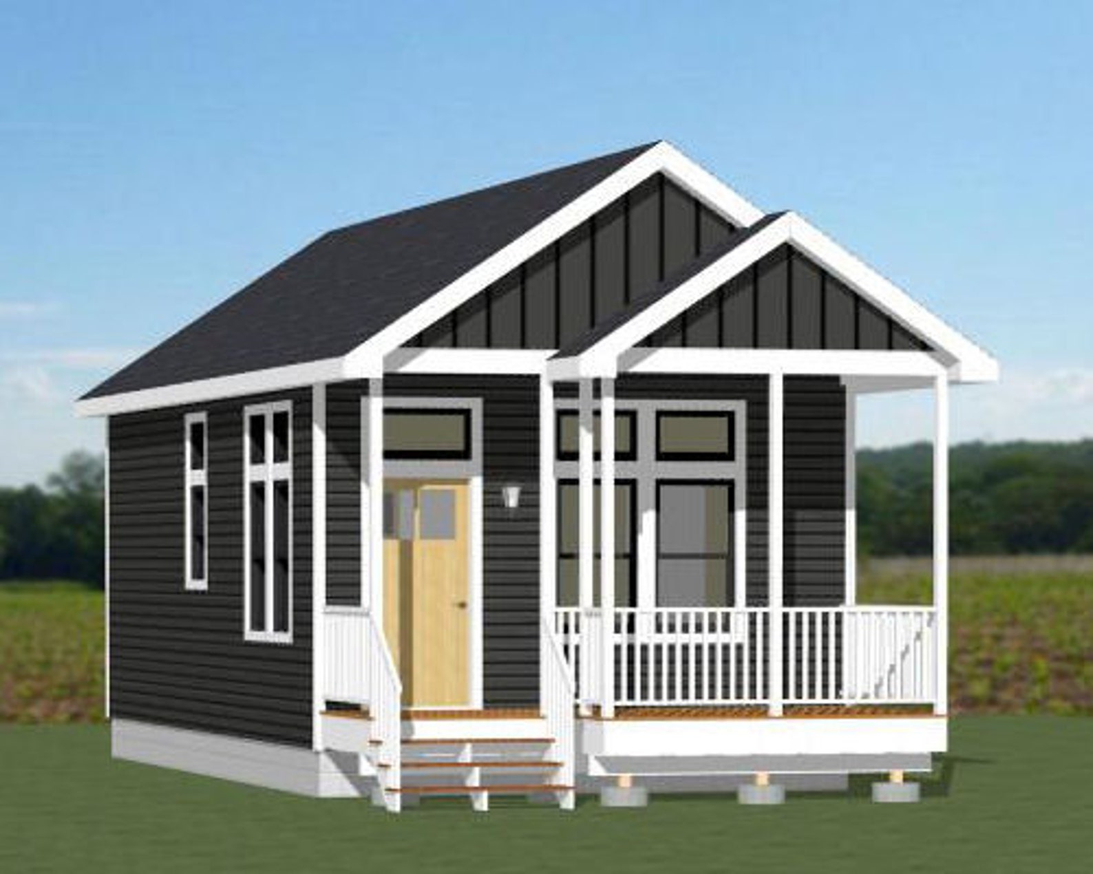 16x30 House -- 1-bedroom 1-bath -- 480 Sq Ft -- PDF Floor Plan ...