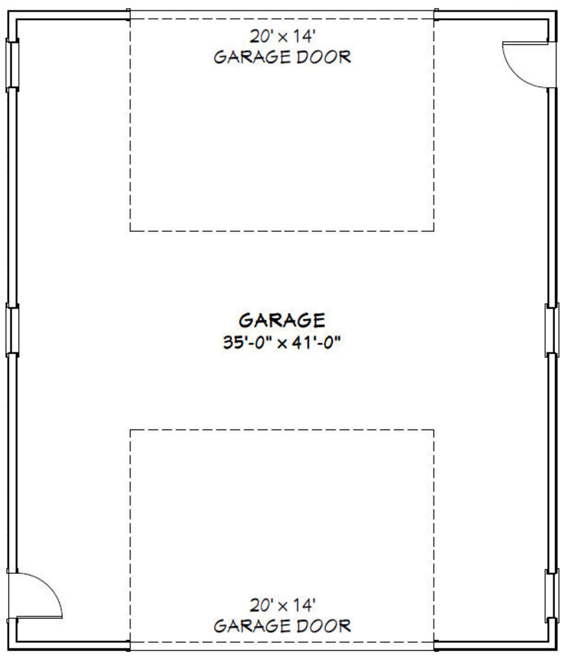 36x42 RV Garages 1,512 Sq Ft PDF Floor Plan Instant Download Models 3B ...
