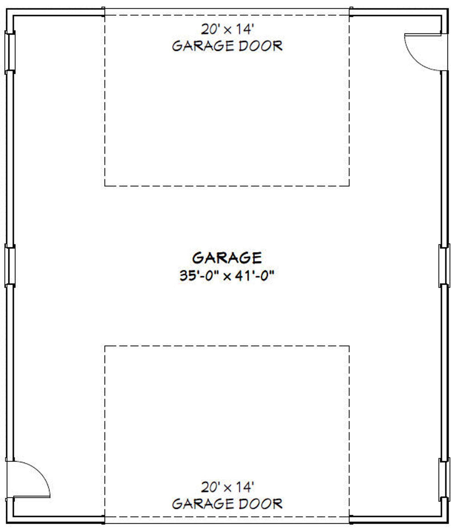 36x42 RV Garages -- 1,512 Sq Ft -- PDF Floor Plan -- Instant Download ...