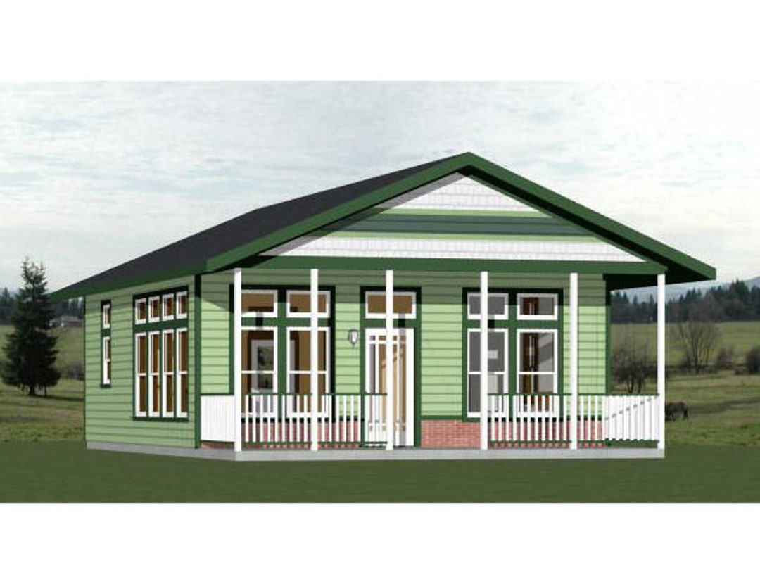 24x30 House -- 1-bedroom 1-bath -- 720 Sq Ft -- PDF Floor Plan ...