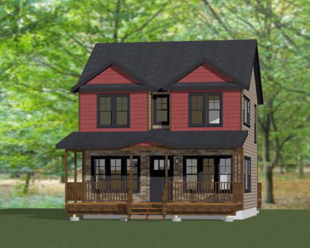 24x24 House -- 3 Bedroom 2 Bath -- 1,106 Sq Ft -- PDF Floor Plan ...