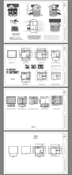 20x16 House 1-bedroom 1.5-bath 547 Sq Ft PDF Floor Plan Instant ...