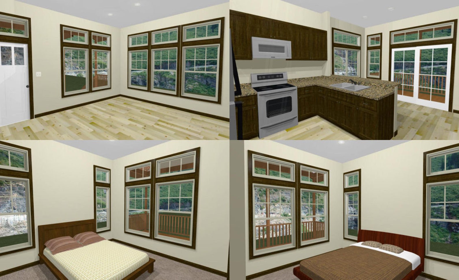 30x32 House 2-Bedroom 2-Bath 960 sq ft PDF Floor Plan | Etsy