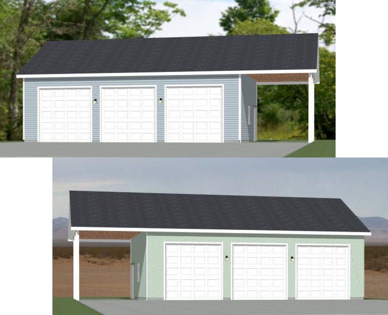 40x30 3-car Garage -- 1,200 Sq Ft -- PDF Floor Plan -- Instant Download ...