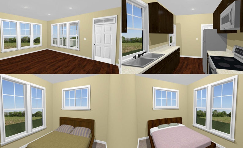 18x40 House -- 2-bedroom 1-bath -- 720 Sq Ft -- PDF Floor Plan ...