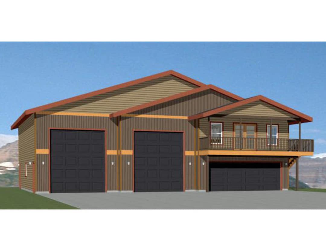 60x50 House -- 3-bedroom 2.5-bath -- 1,648 Sq Ft -- PDF Floor Plan ...