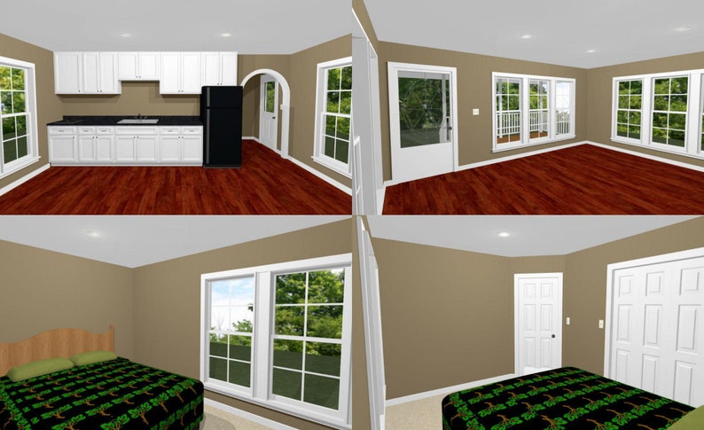 18x30 House -- 1-bedroom 1-bath -- 540 Sq Ft -- PDF Floor Plan ...
