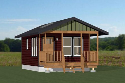 14x28 House -- 1-bedroom 1-bath -- 391 Sq Ft -- PDF Floor Plan ...