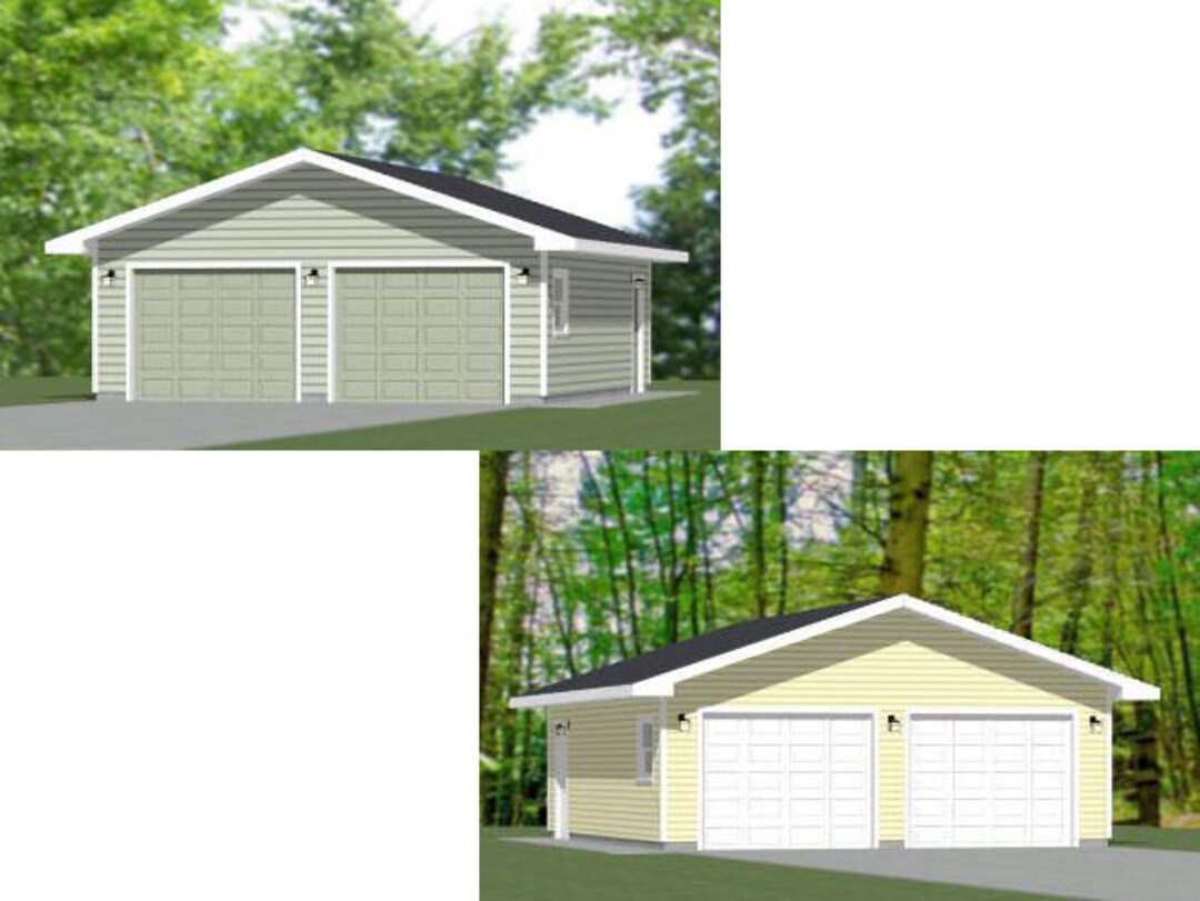 24x28 2-car Garages -- 672 Sq Ft -- 8ft Walls -- PDF Floor Plan ...