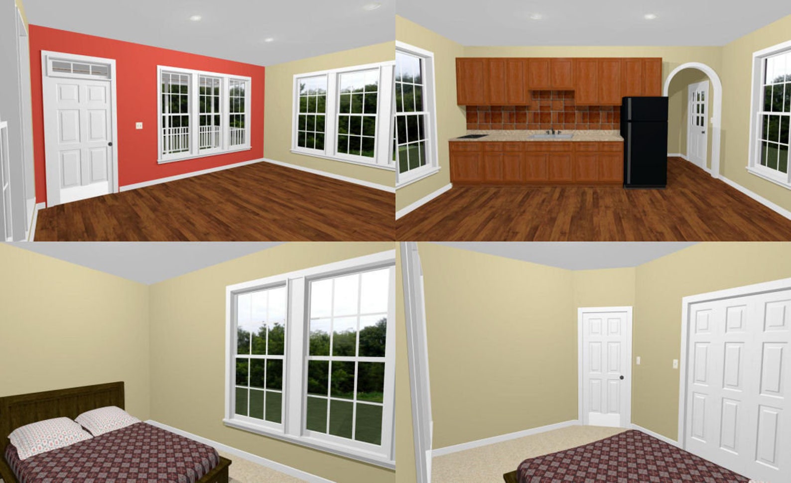 18x30 House -- 1-bedroom 1-bath -- 540 Sq Ft -- PDF Floor Plan ...