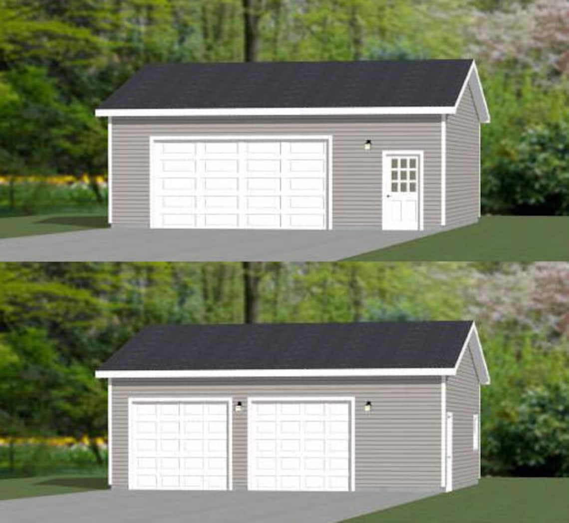 30x28 2-car Garage -- 840 Sq Ft -- PDF Floor Plan -- Instant Download ...