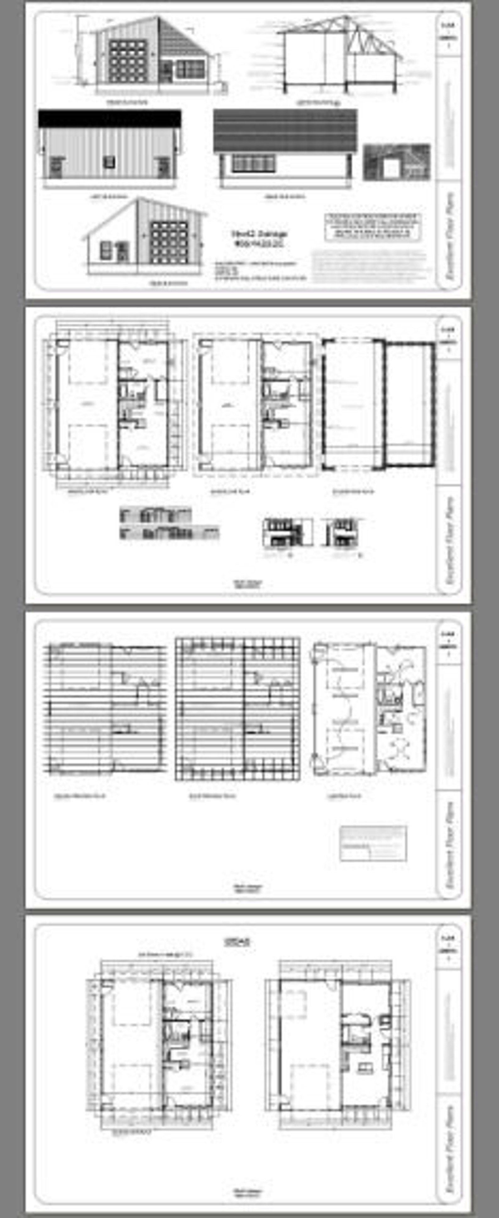 36x42 1-RV Garage -- 1 Bedroom, 1 Bath -- 1,480 Sq Ft -- PDF Floor Plan ...