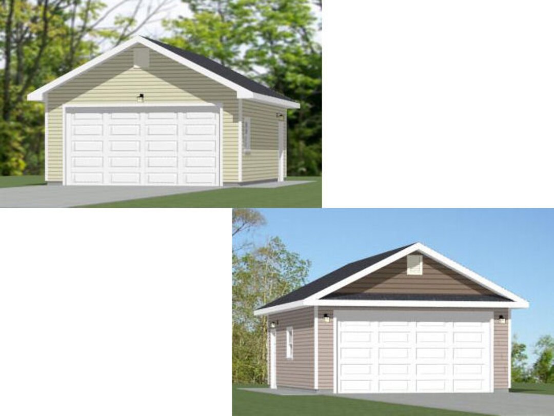20x28 2-car Garages -- 560 Sq Ft -- 9ft Walls -- PDF Floor Plan ...