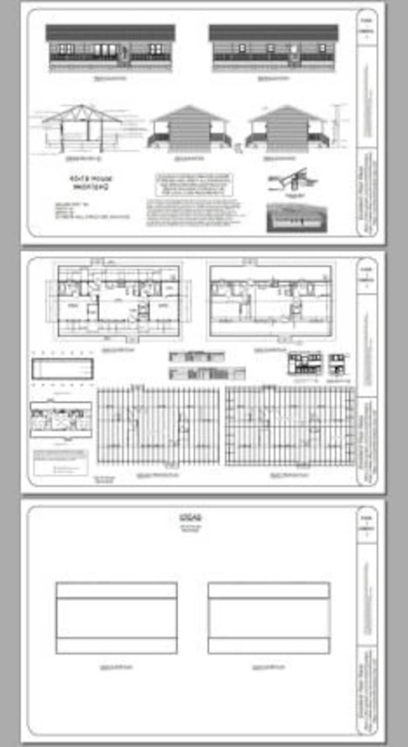 48x16 House 2-bedroom 2-bath 768 Sq Ft PDF Floor Plan - Etsy Canada