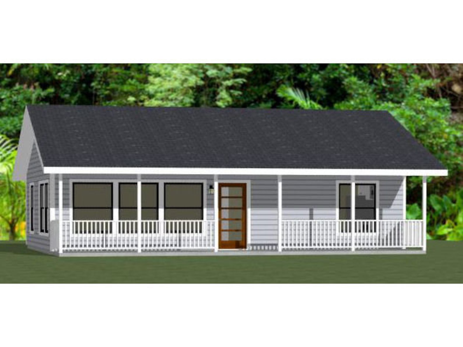 36x24 House -- 1-bedroom 1-bath -- 864 Sq Ft -- PDF Floor Plan ...