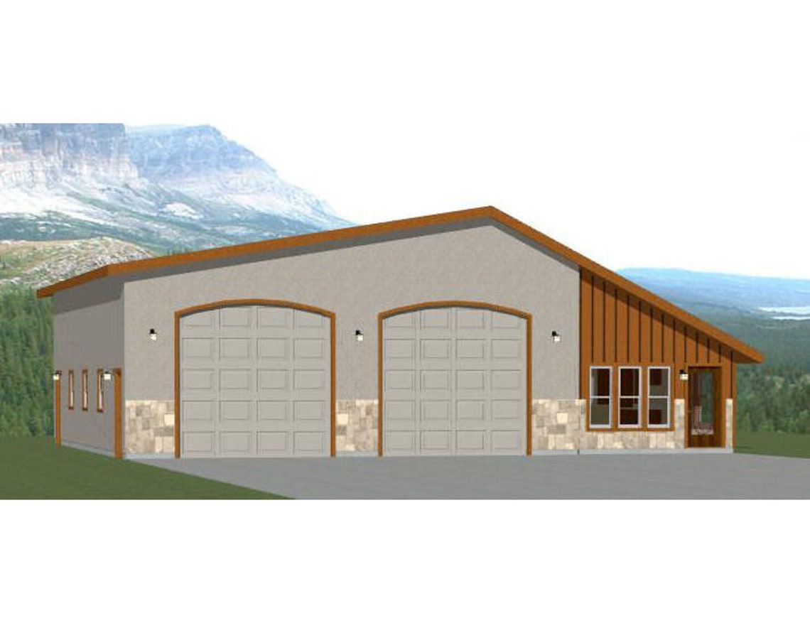 50x48 2 RV Garage -- 1 Br 1 Ba -- PDF Floor Plan -- 2,374 Sq Ft ...